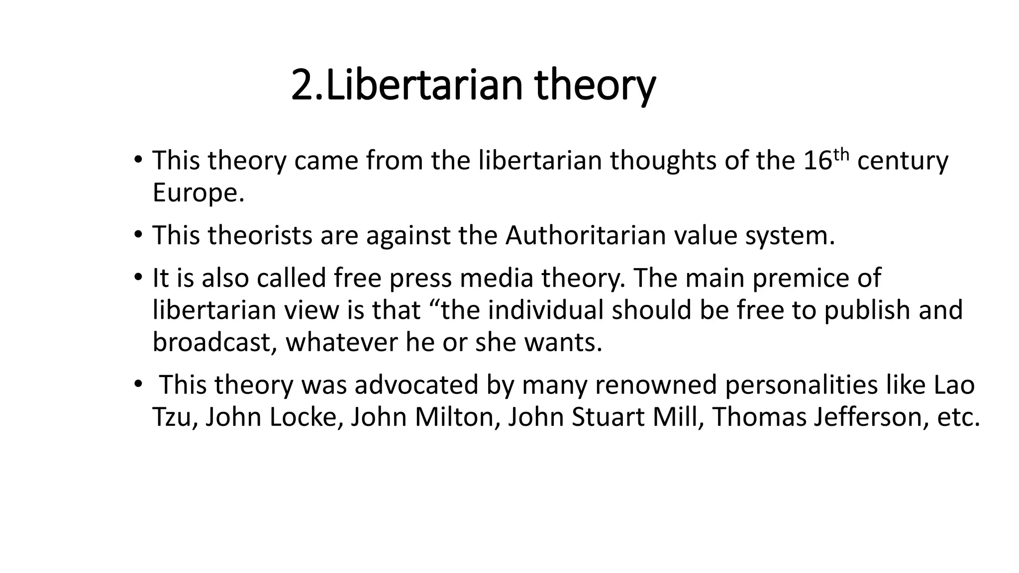 normative theories of press of mass communication | PPTX