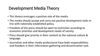 normative theories of press of mass communication | PPTX