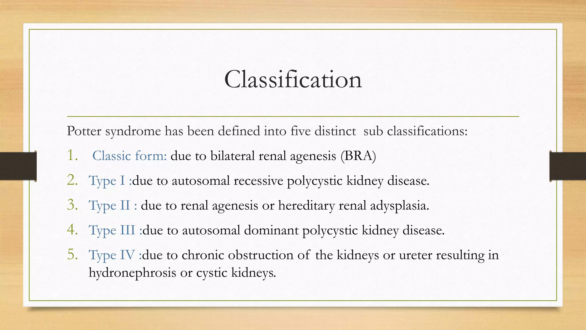 Potter syndrome | PPTX