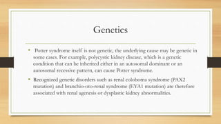 Potter syndrome | PPTX