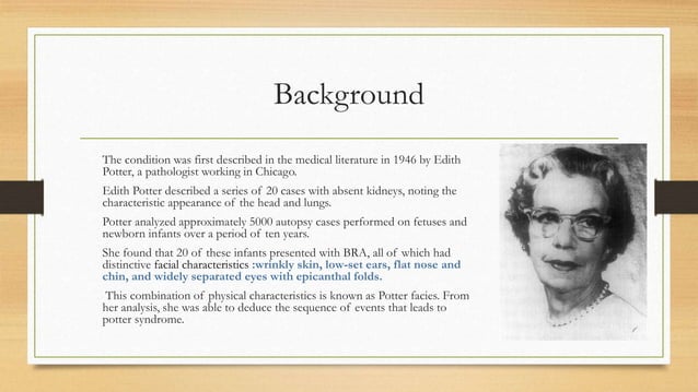 Potter syndrome | PPTX