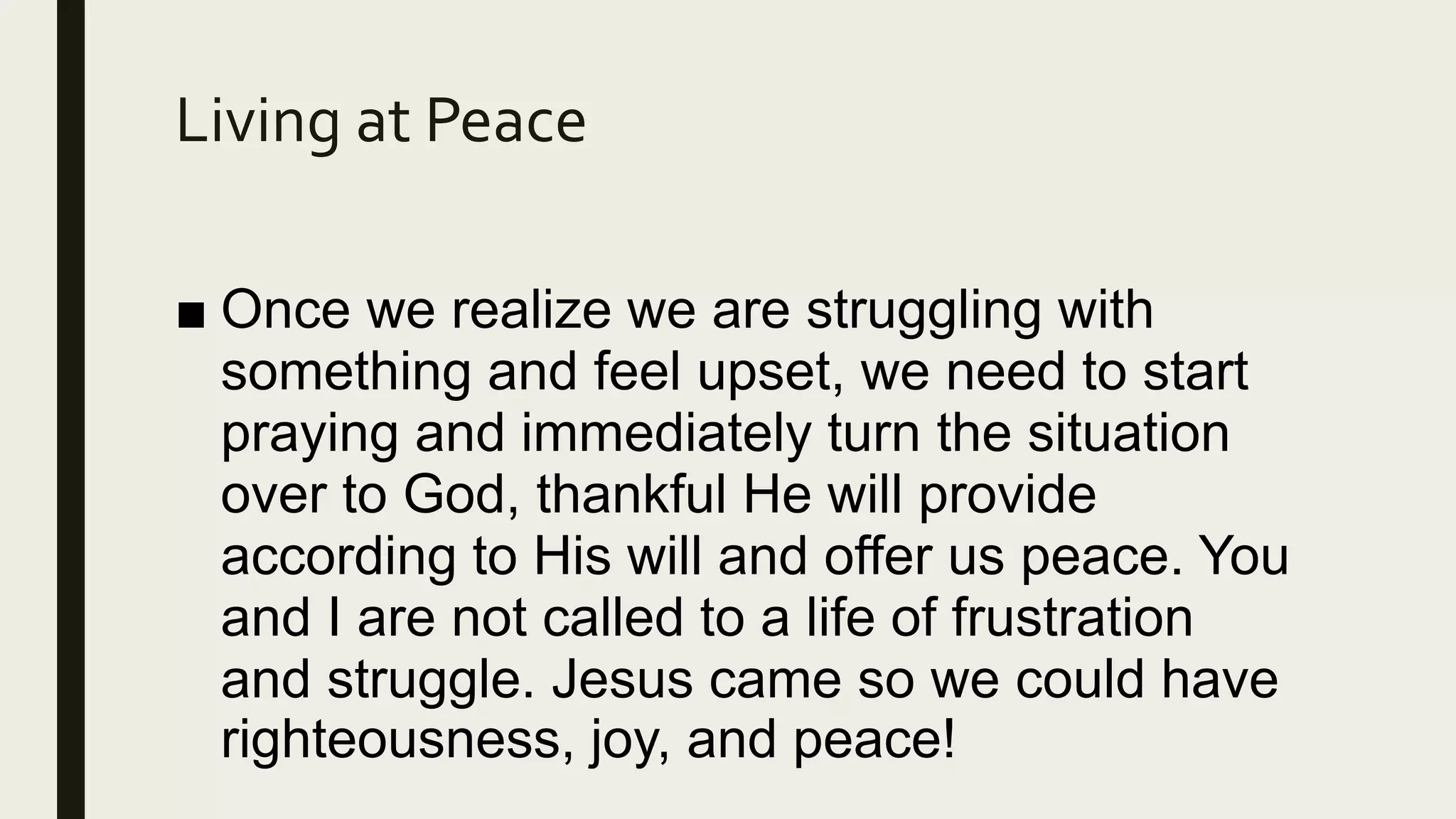 Living at Peace | PPTX