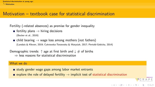 Statistical discrimination at young age | PPT