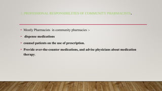 Community pharmacy and management | PPTX