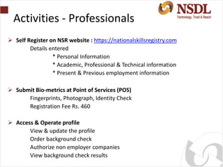 National Skills Registry | PPT