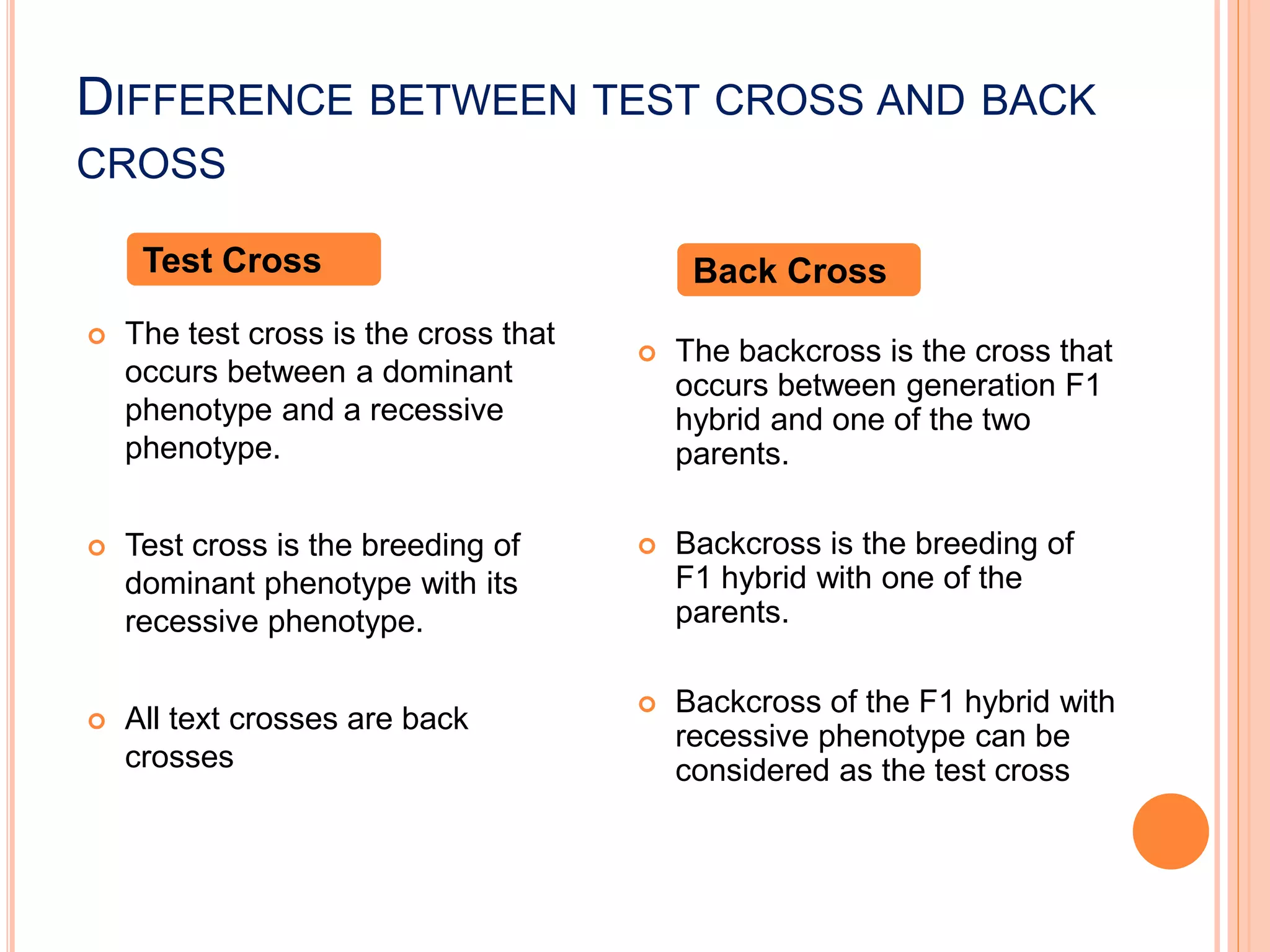 Test Cross & Back cross | PPTX