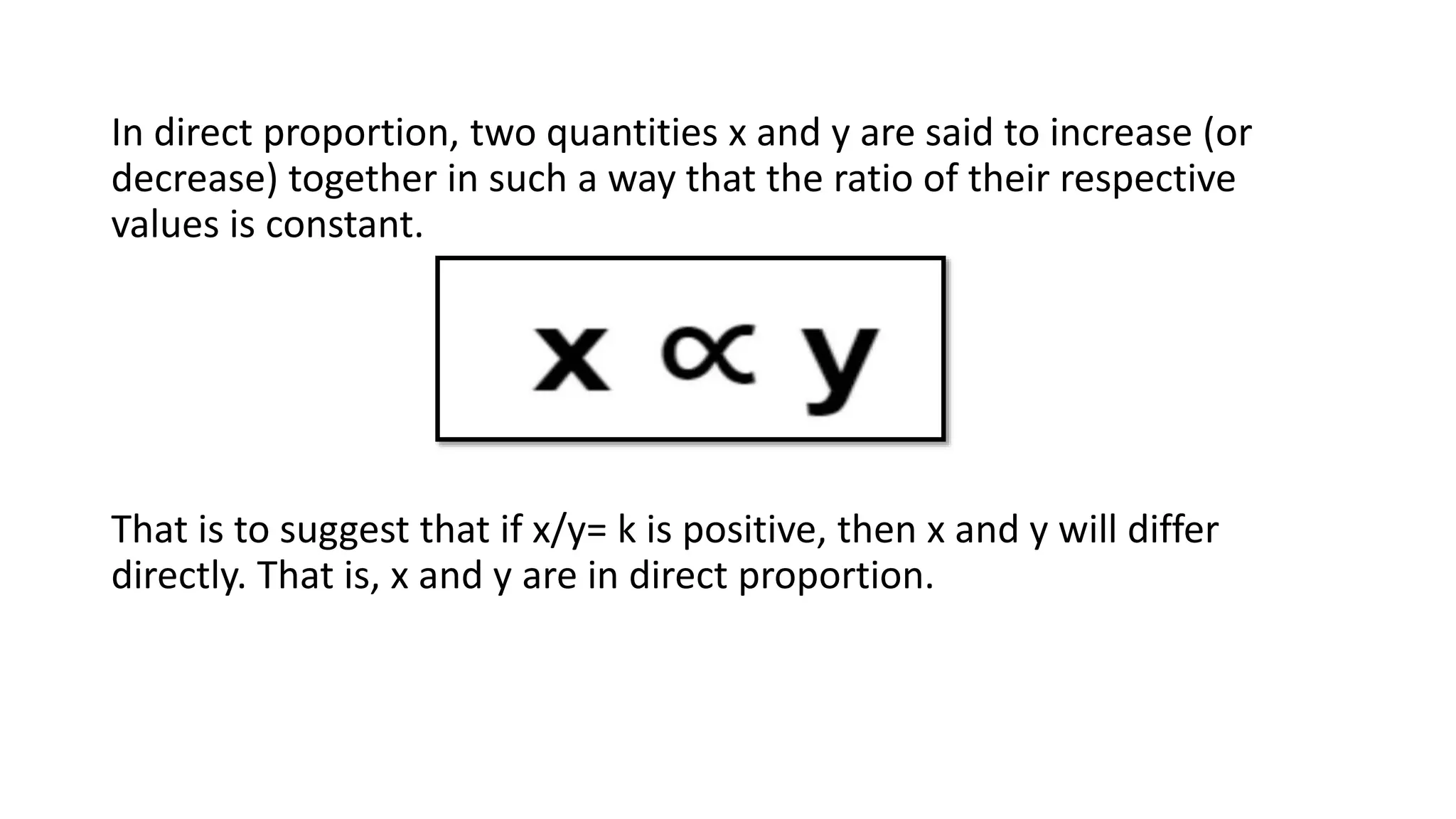 Direct and inverse proportion | PPTX