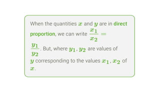 Direct and inverse proportion | PPTX