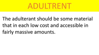 Adulteration in crude Drug/Medicine and it's types ( PHARMACOGNOCY) | PPT
