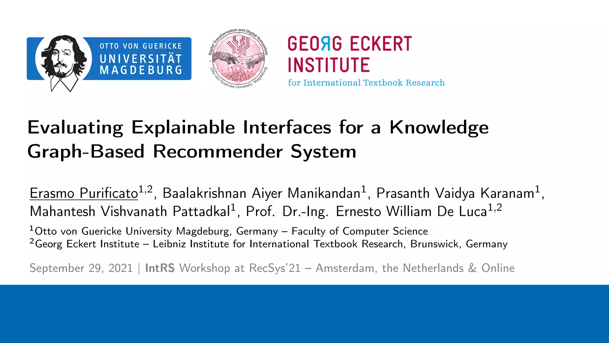 Evaluating Explainable Interfaces For A Knowledge Graph Based
