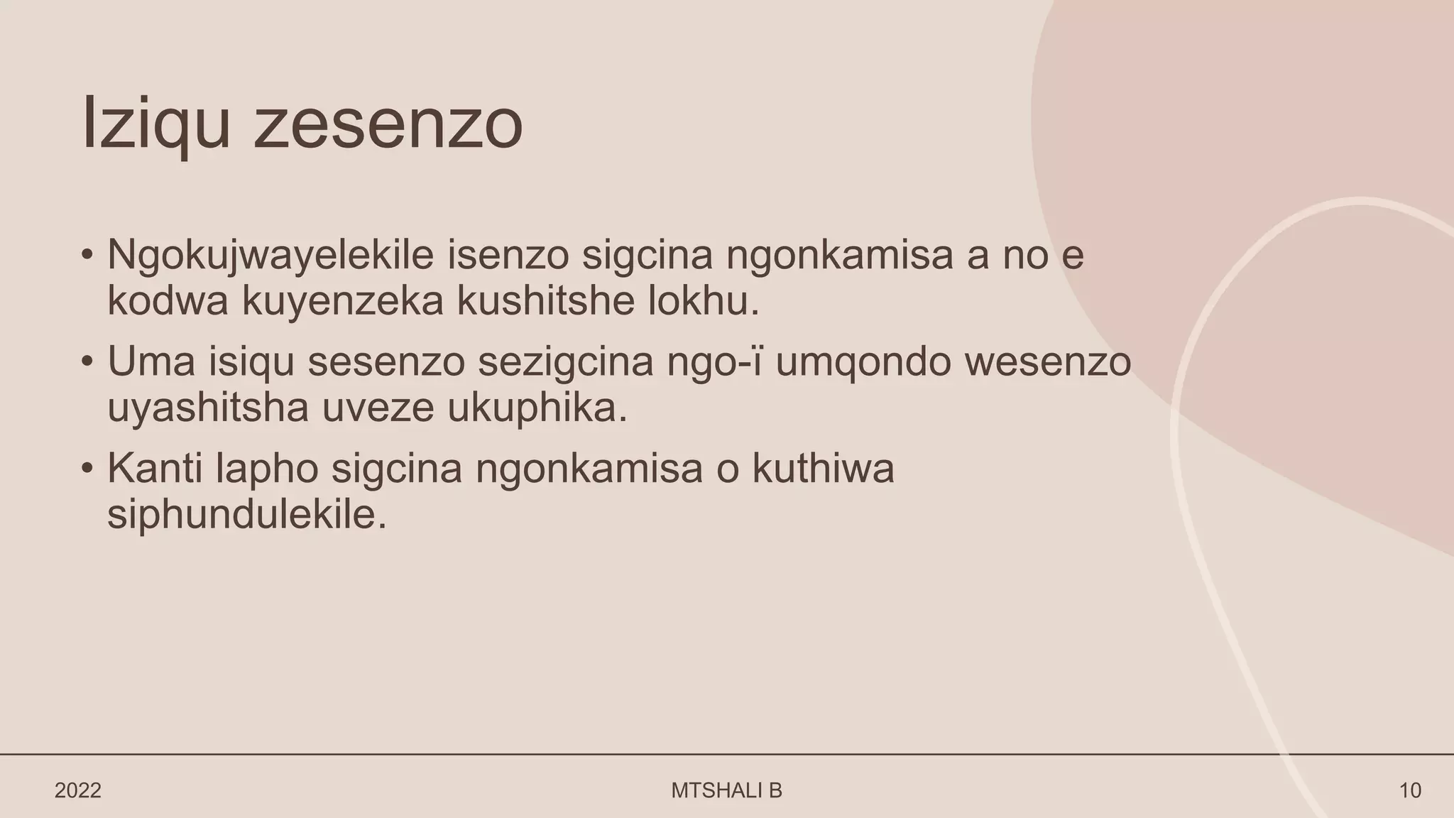 SIYINI ISENZO | PPTX