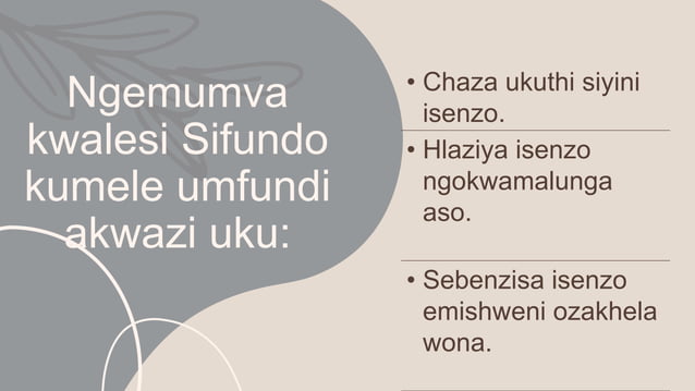 SIYINI ISENZO | PPTX