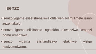 SIYINI ISENZO | PPTX