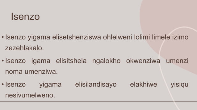 SIYINI ISENZO | PPTX