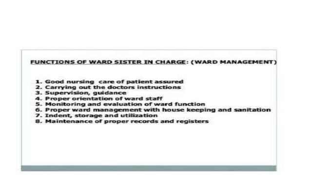 Ward management Presentation.pptx | Human Resources | Business