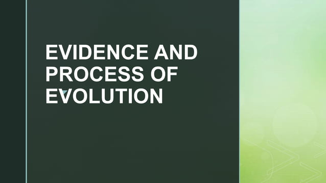 Evidence of evolution | PPT