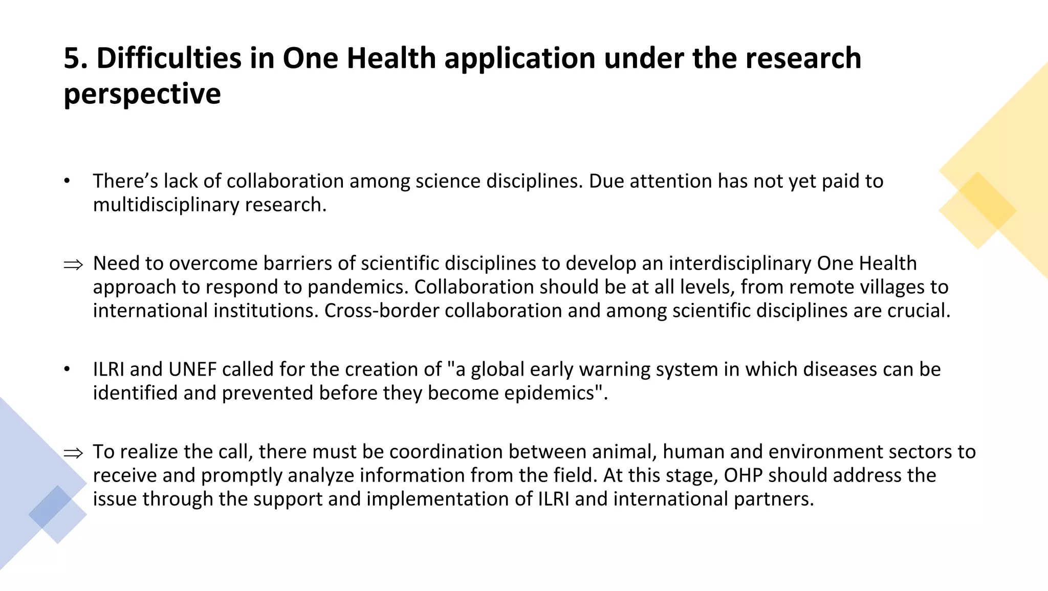 CGIAR One Health Initiative and ICT4Health | PDF