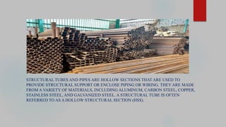 Structural Tubes and Pipe | PPT