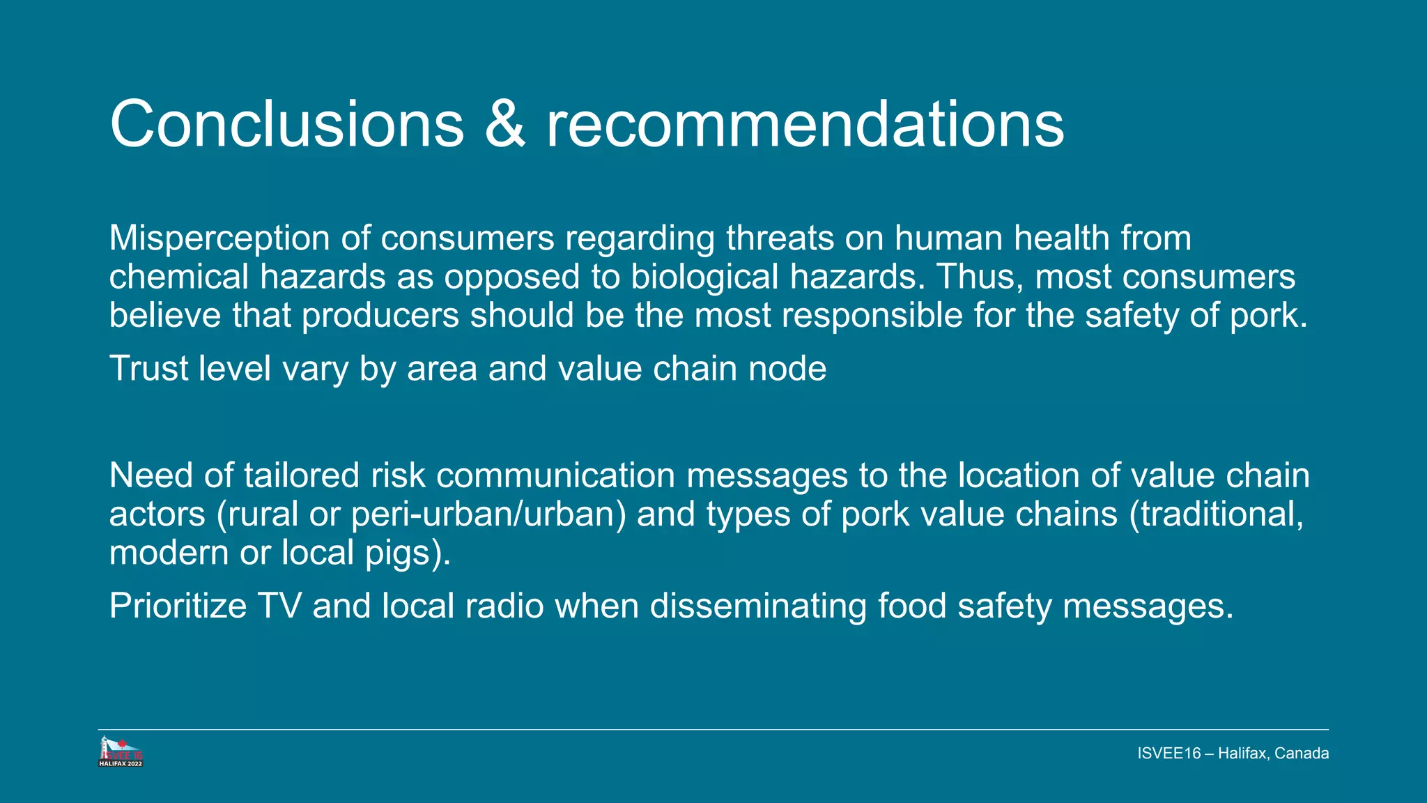 Food safety knowledge, attitudes, practices and trust of pork consumers ...