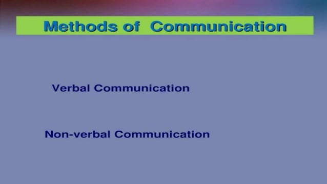 Method of communication | PPT