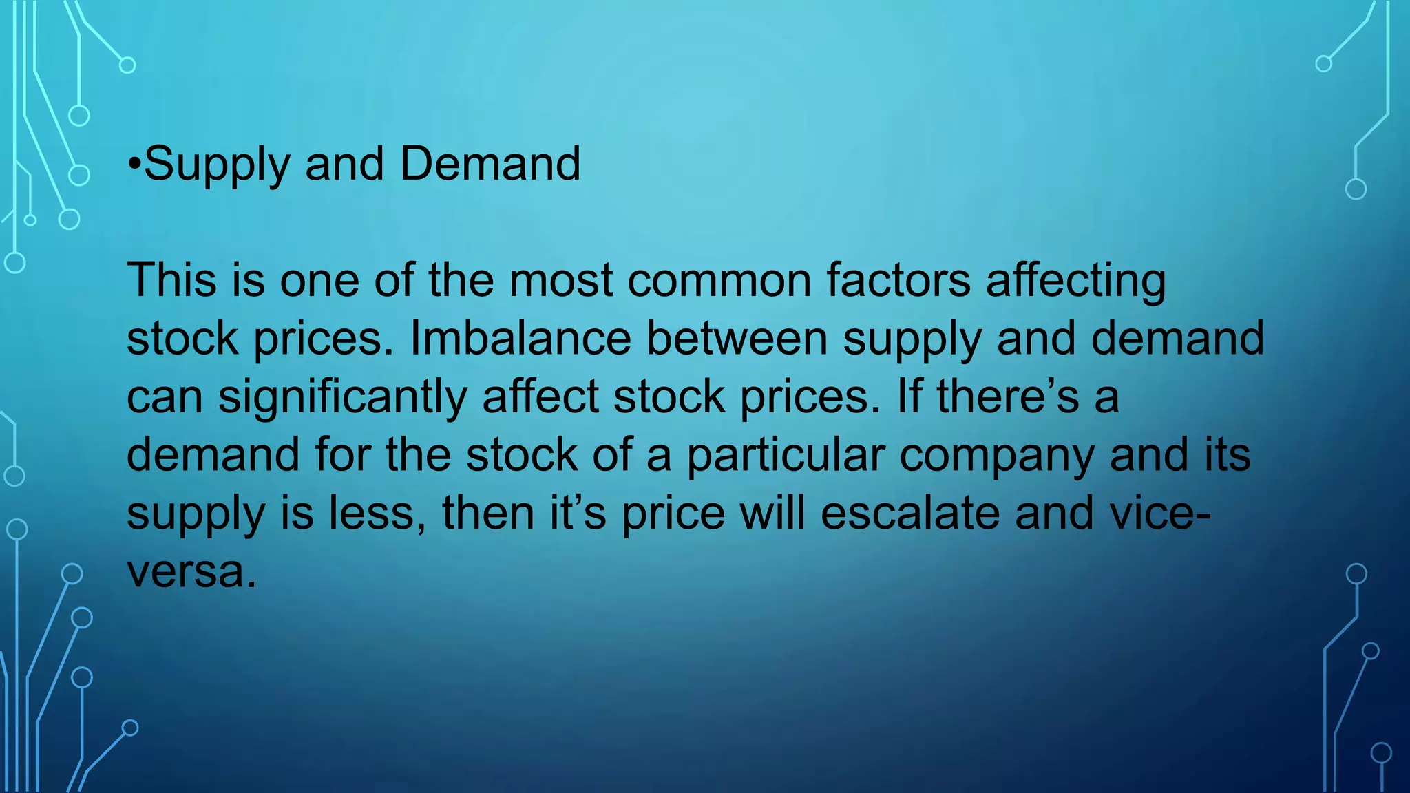 Factors affecting share price | PPTX