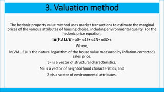 Hedonic Property valuation method | PPT
