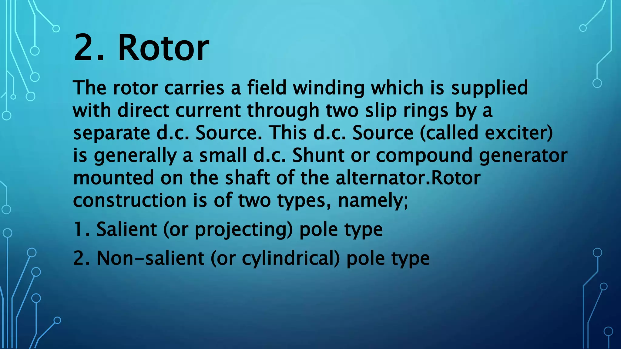 Synchronous motor & Alternators application | PPTX