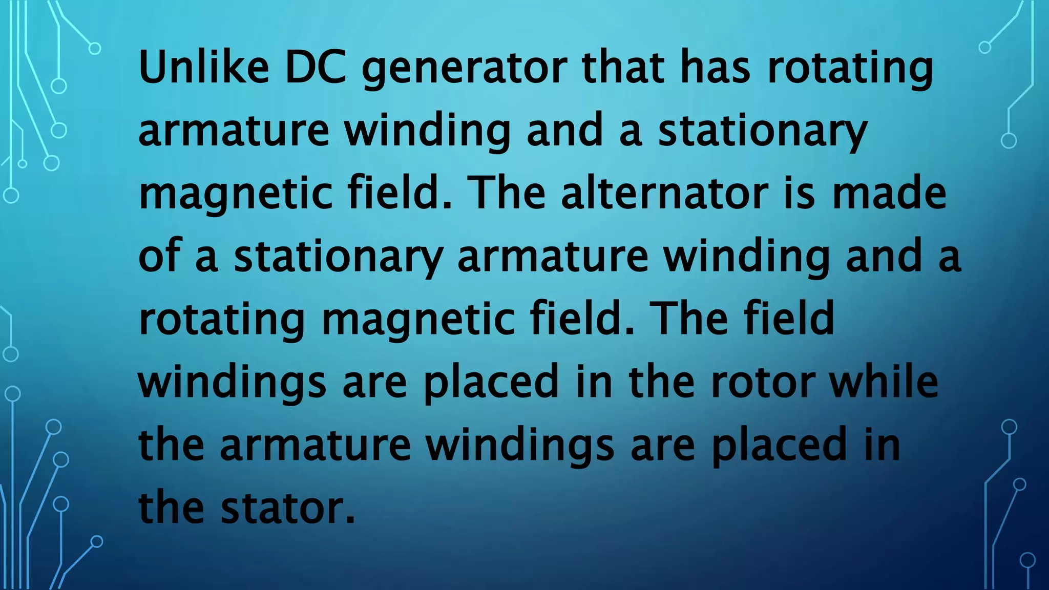 Synchronous motor & Alternators application | PPTX