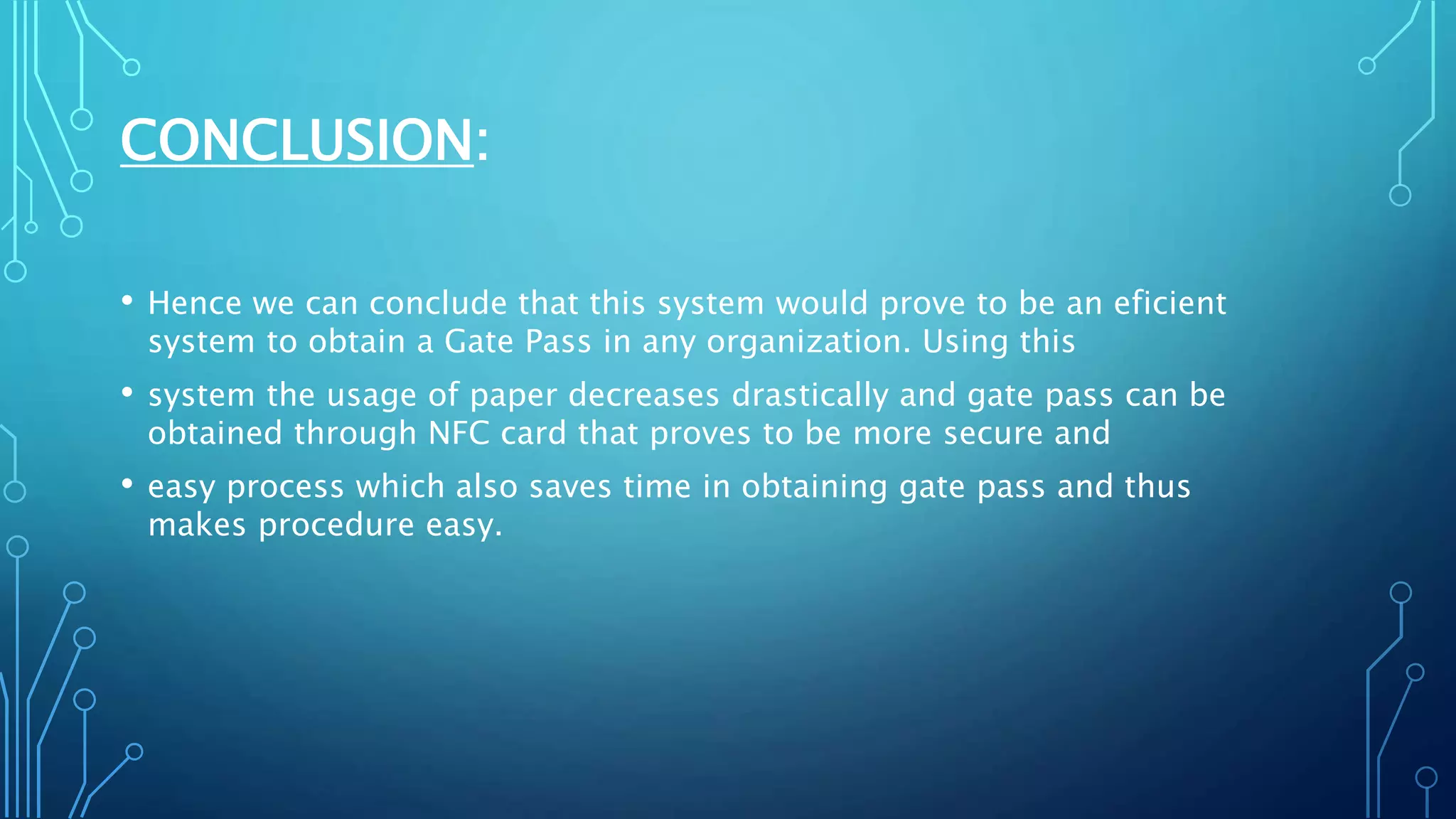 Gate pass management system ppt | PPTX