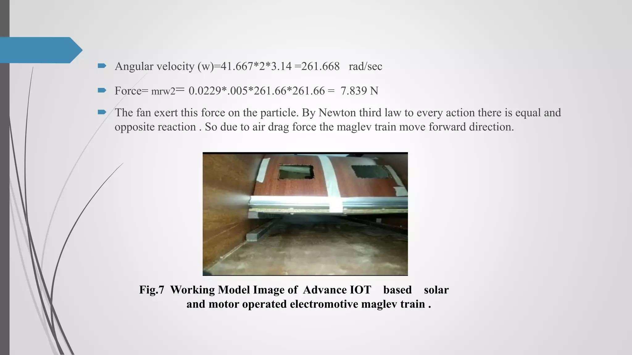 Advanced IOT BASED SOLAR AND MOTOR OPERATED ELECTROMOTIVE MAGLEV TRAIN ...