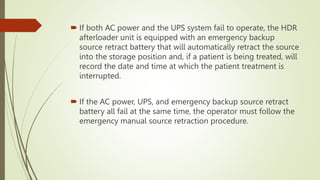 Emergency in HDR Brachytherapy | PPTX