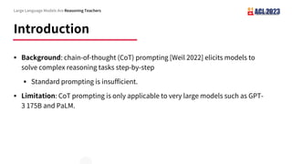 Large Language Models Are Reasoning Teachers | PDF