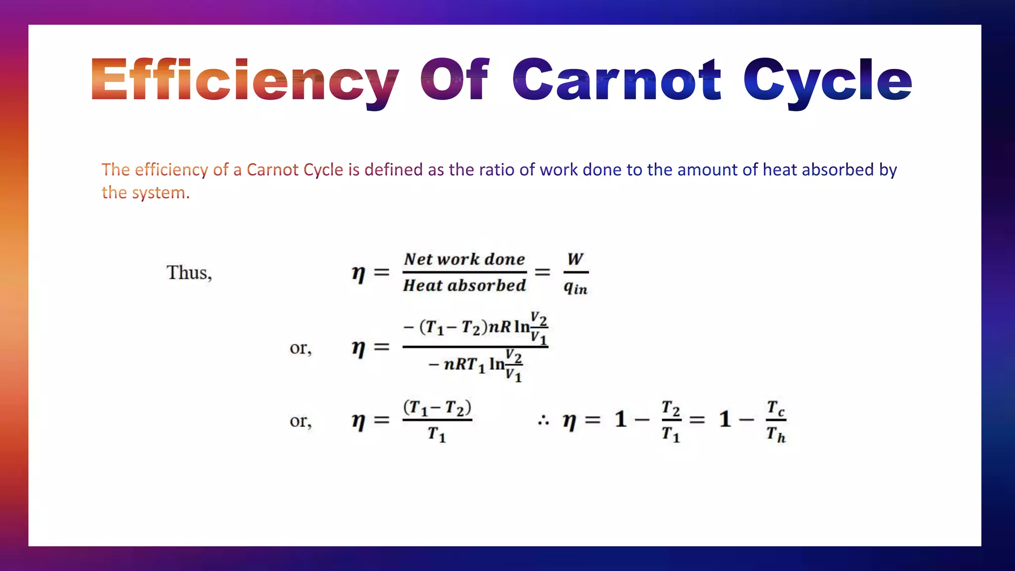 Carnot Engine - Thermodynamics | PPTX