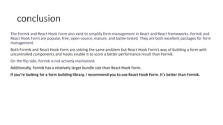 Formik vs React-Hook-form | PPT