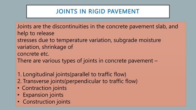 Presentation on design of Rigid pavement.pptx | Civil Engineering Industry | Industries