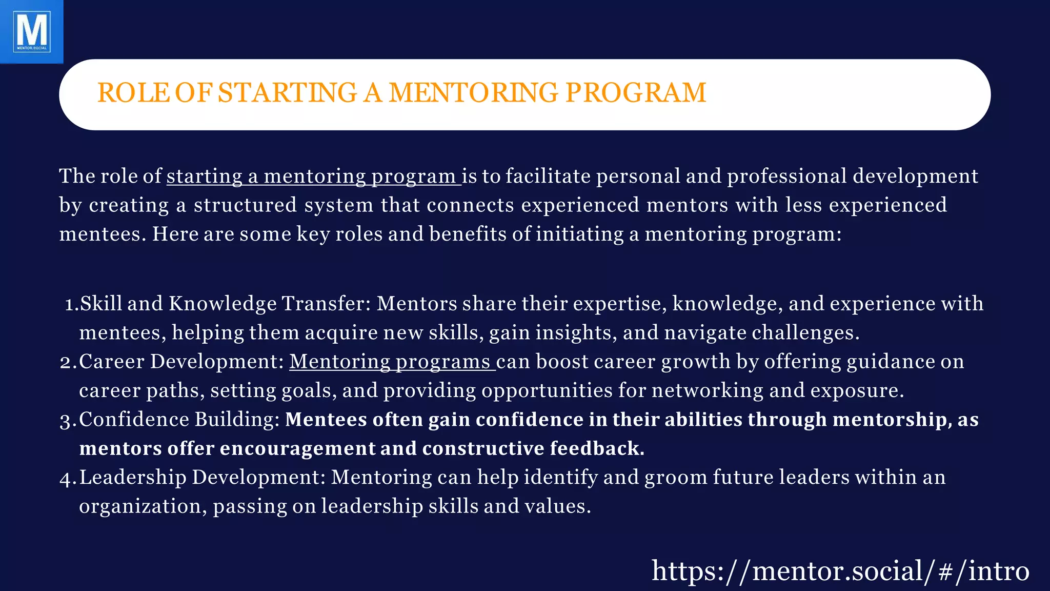 starting a mentoring program | PPTX