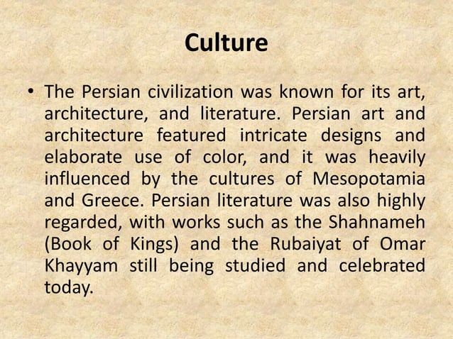 Persian civilization | PPT