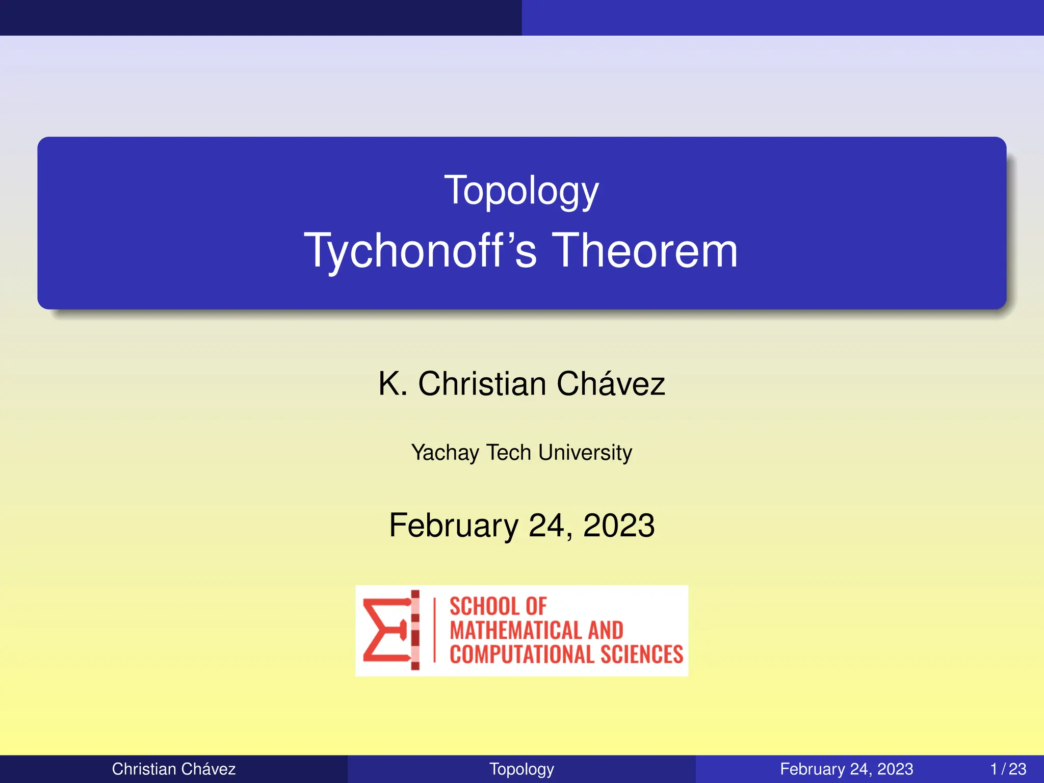 Tychonoff's theorem.pdf | Science