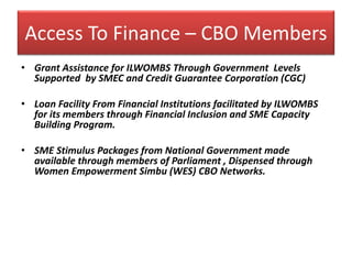 Presentation. ILAIKU WOMEN MICRO BUSINESS SERVICES | PPT