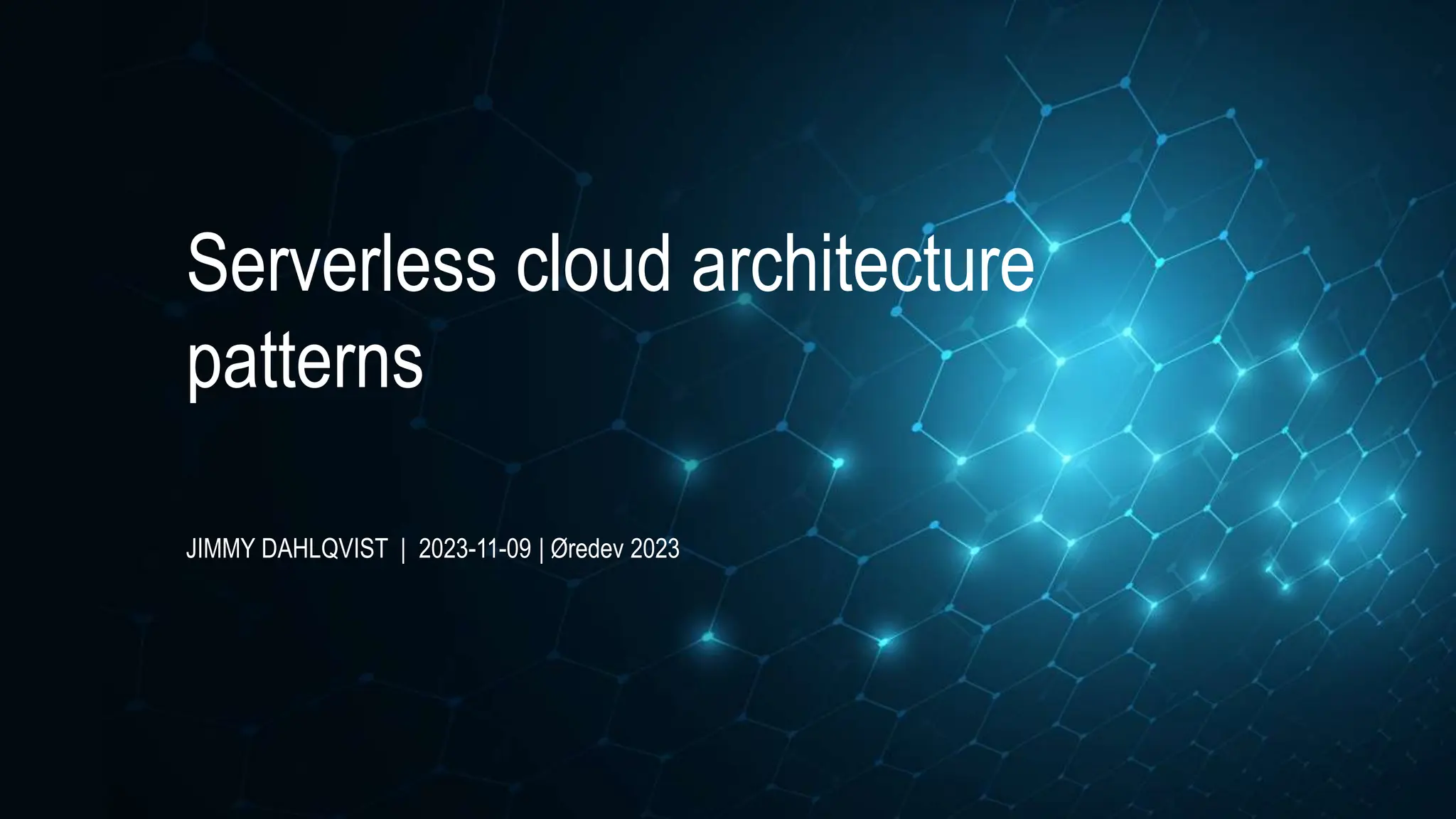 Serverless Cloud Architecture Patterns Pptx Cloud Computing Internet