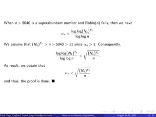 Note on the Riemann Hypothesis | PDF | Physics | Science