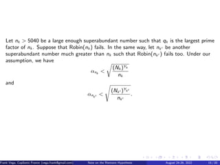 Note on the Riemann Hypothesis | PDF | Physics | Science