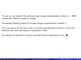 Note on the Riemann Hypothesis | PDF | Physics | Science