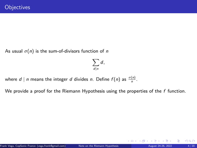 Note on the Riemann Hypothesis | PDF | Physics | Science