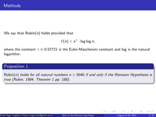 Note on the Riemann Hypothesis | PDF | Physics | Science