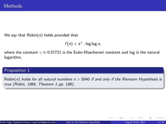 Note on the Riemann Hypothesis | PDF | Physics | Science