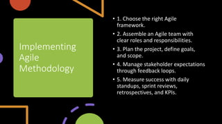 Agile methodology Project management. Agile framework | PPT
