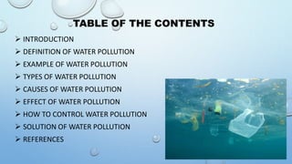 water pollution | PPT