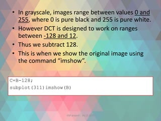 DCT image compression | PPTX