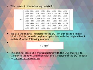 DCT image compression | PPTX